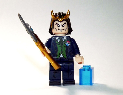 Loki Blue Suit with cube TV Show Minifigure | minifigureoutlet