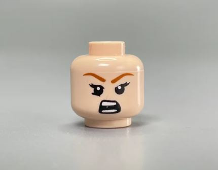 Head Angry female Minifigure head DIY | minifigureoutlet