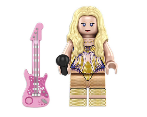 Taylor Swift Eras tour singer Pink Guitar Minifigure | minifigureoutlet