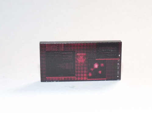 Computer Screen Black Red 4X2 construction piece | minifigureoutlet