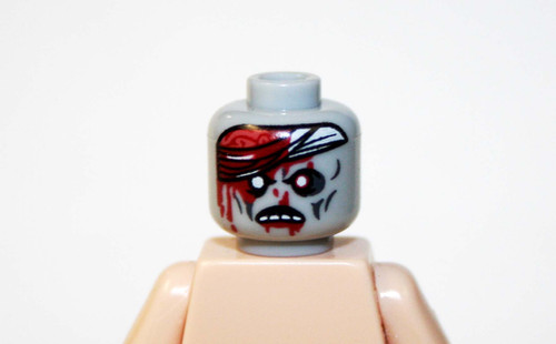 Zombie Bandaged Head Minifigure head DIY | minifigureoutlet