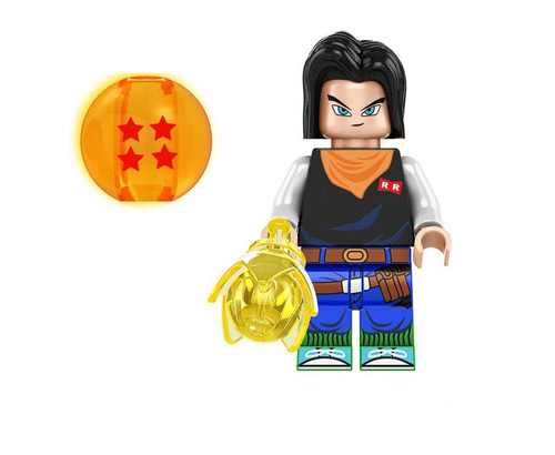 Android 17 Dragon Ball Super Z blue weapon Minifigure | minifigureoutlet