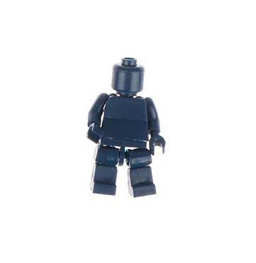 Super Posable Dark Blue blank plain DIY Minifigure | minifigureoutlet