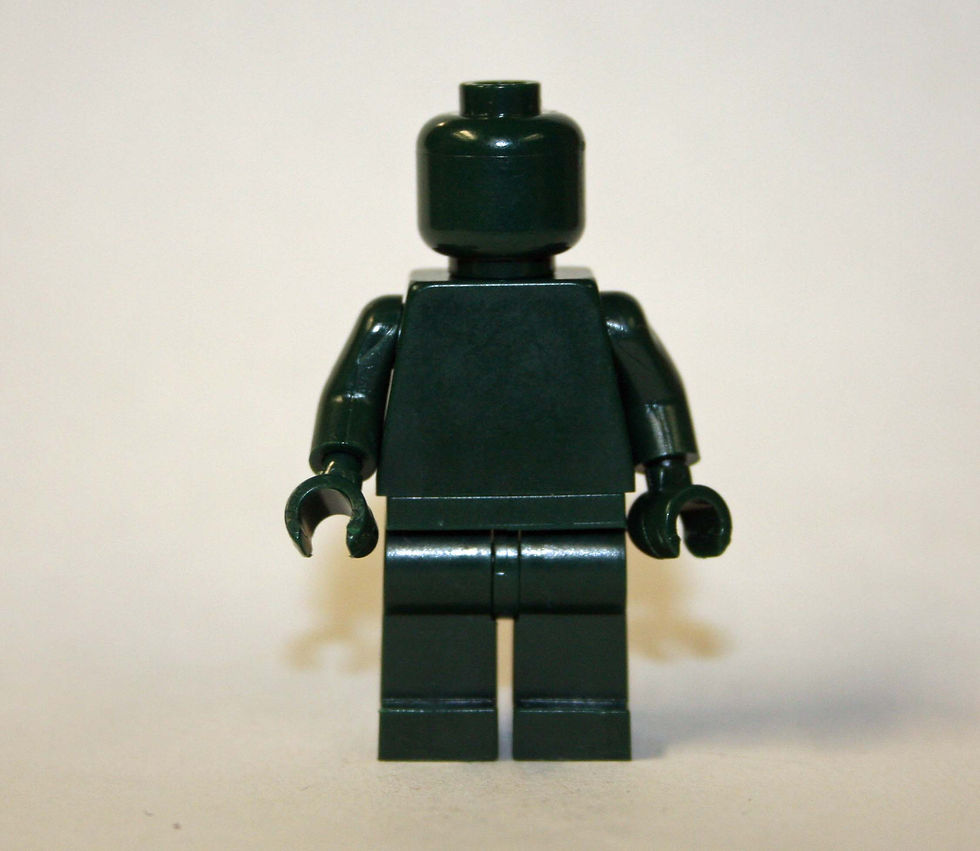 Dark Green blank plain Minifigure | minifigureoutlet