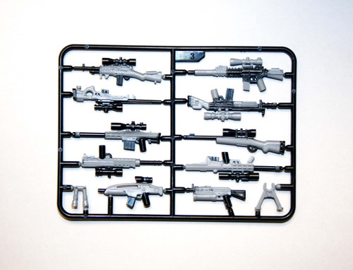 Modern Weapon Mix military Gun Grey and Black Army War | minifigureoutlet