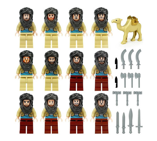 Arab Desert set 12 Minifigures with weapons and Camel | minifigureoutlet