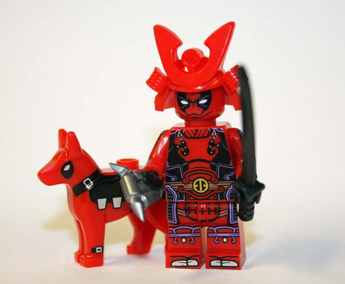 Deadpool Samurai with dog Minifigure | minifigureoutlet
