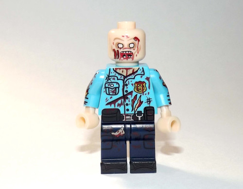 Police Officer Cop Zombie Horror Movie Minifigure | minifigureoutlet
