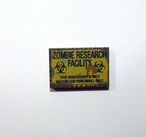 Zombie Research Facility Sign 2X3 Horror construction piece ...