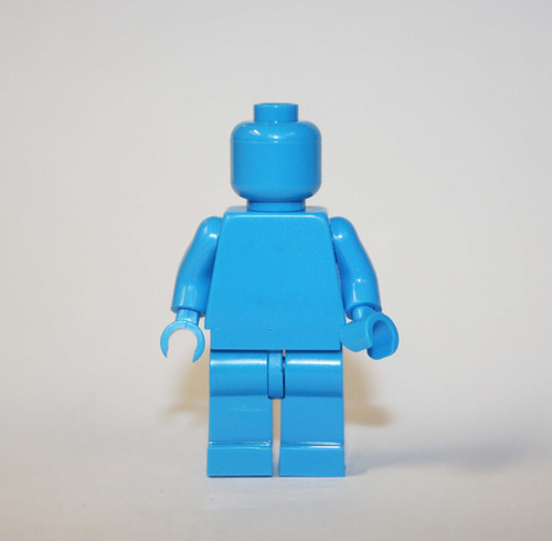 Light Blue blank plain Minifigure | minifigureoutlet