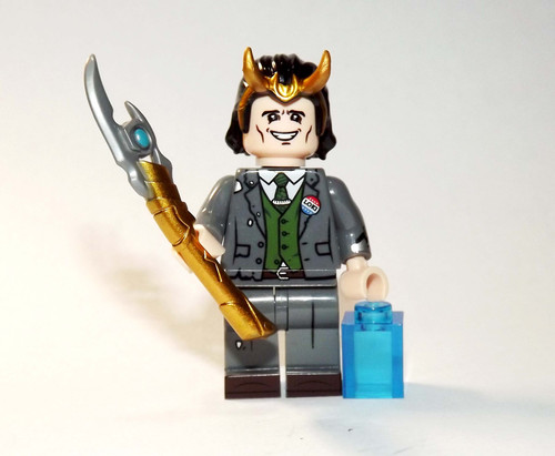 Loki Grey Suit with cube TV Show Minifigure | minifigureoutlet