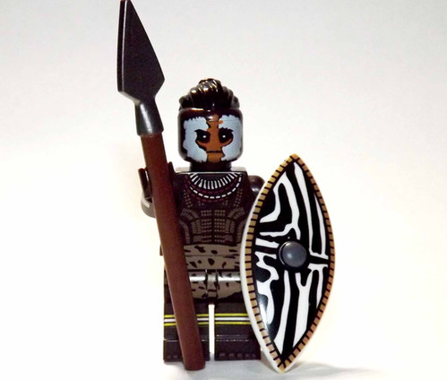 African Nubian Zulu Warrior Historic Movie Minifigure | minifigureoutlet