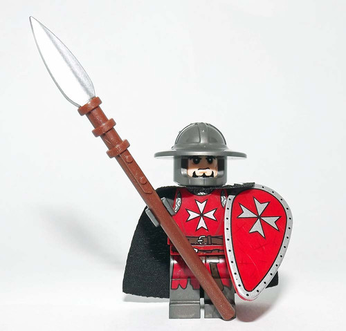 Red Knight soldier Spearman Castle army Minifigure | minifigureoutlet