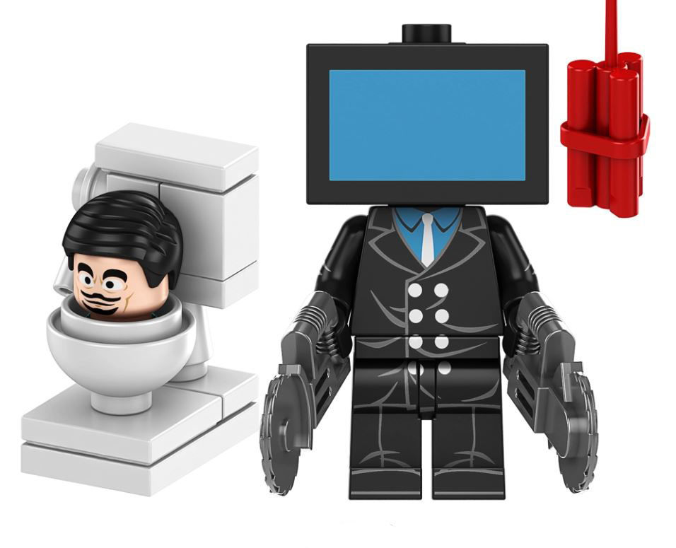 Television Man Skibidi Toilet TV Show Cartoon Minifigure | minifigureoutlet