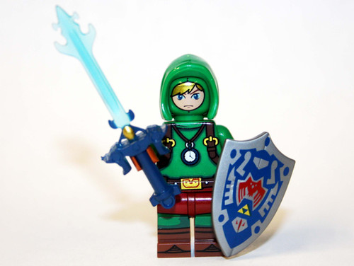 Link Hooded Legend of Zelda Nintendo Game Minifigure | minifigureoutlet