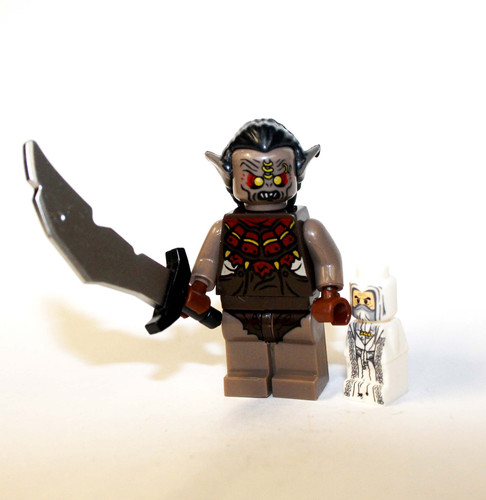 Mordor Orc with Mini Gandalf LOTR Lord of the Rings Hobbit Minifigure ...