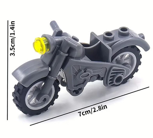 WW2 Army Motorcycle Grey German Bike for Minifigure! | minifigureoutlet