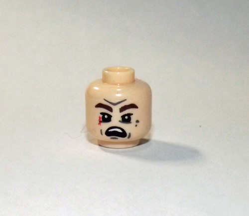 Worried Angry Head Minifigure head DIY | minifigureoutlet