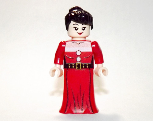Lady Holiday Dress Mrs Santa Claus Christmas Minifigure | minifigureoutlet