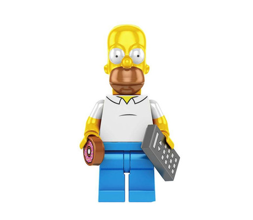 Homer Simpson with remote The Simpsons Cartoon Minifigure ...