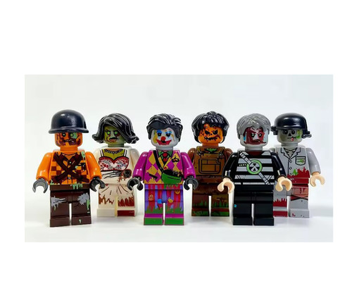 Zombie Dead Horror Movie Set B Minifigure set of 6 | minifigureoutlet