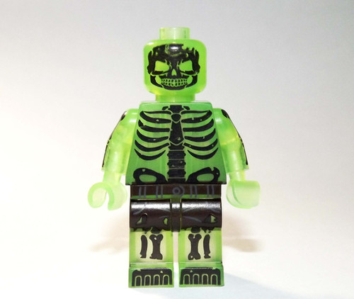 Green Ghoul Skeleton Zombie Horror Movie Minifigure | minifigureoutlet