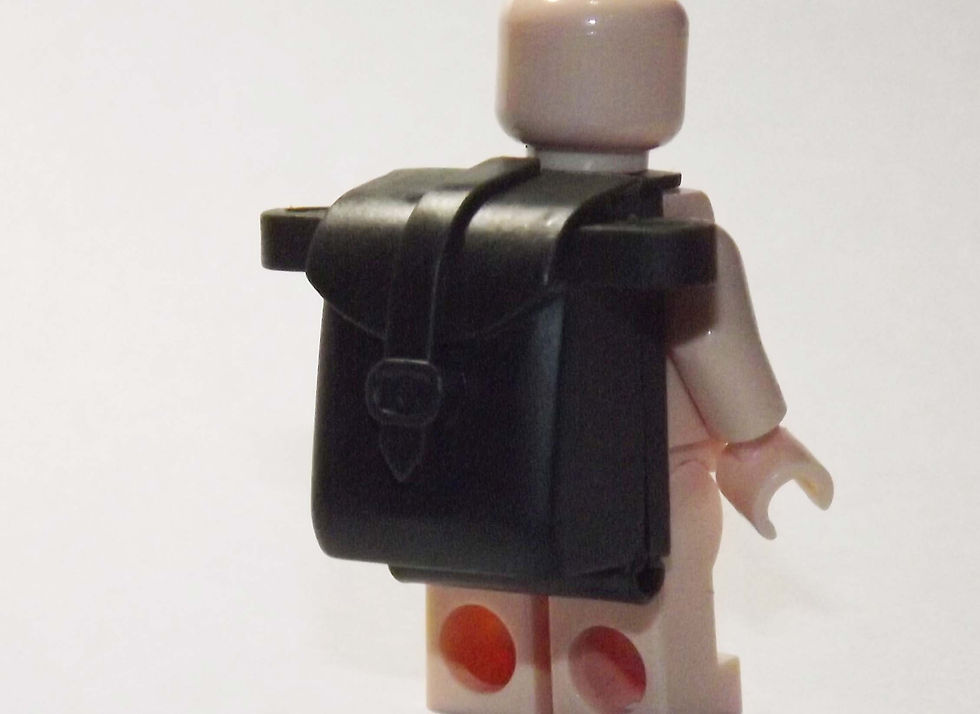 Dark Green Opening Backpack piece for minifigures | minifigureoutlet