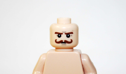 Head Dapper Mustache Minifigure head DIY | minifigureoutlet
