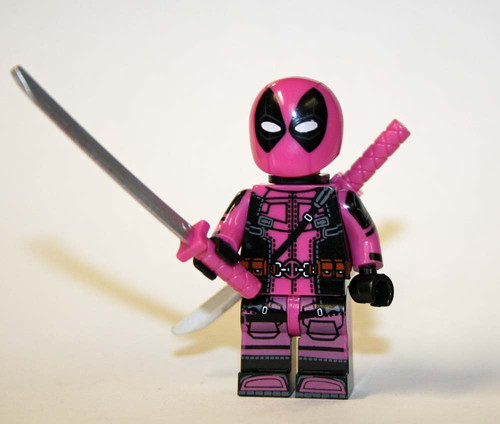 Deadpool Pink Breast Cancer Marvel Comic Minifigure | minifigureoutlet