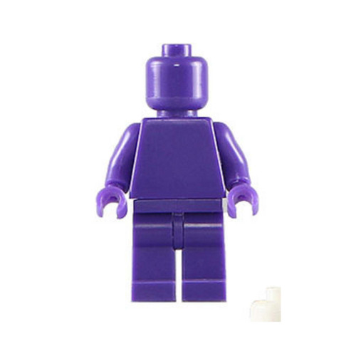 Dark Purple blank plain Minifigure | minifigureoutlet