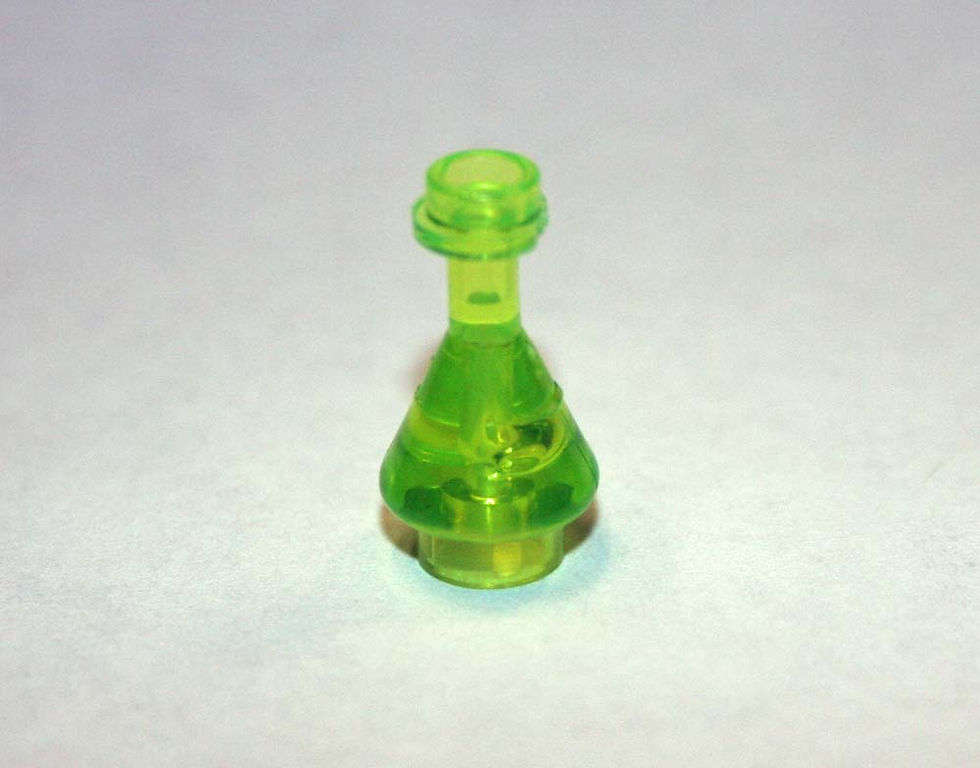 Clear Green Science Lab Beaker | minifigureoutlet