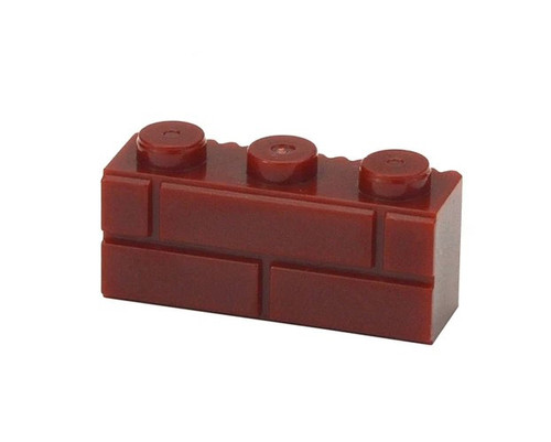Red Brick 1X3 Construction brick piece | minifigureoutlet