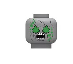 Zombie Moss Minifigure head Leaf DIY | minifigureoutlet
