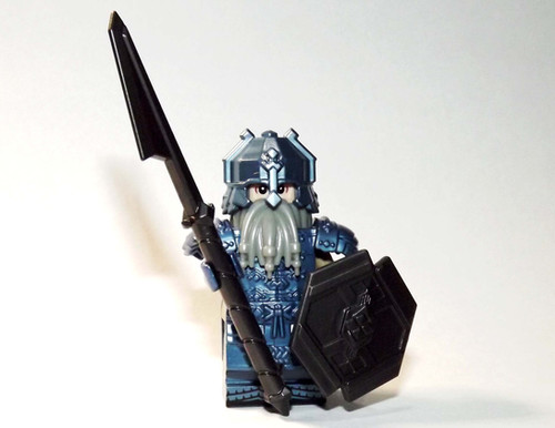 Dwarf Warrior Blue Armor LOTR Lord of the Rings Hobbit Minifigure ...