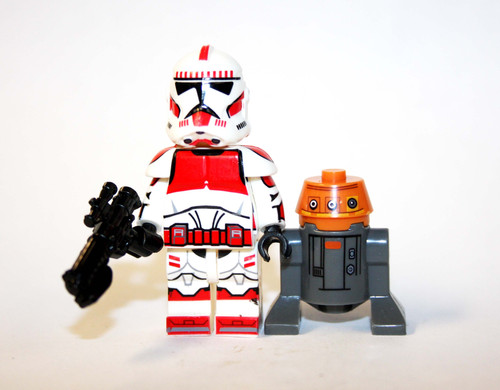 Clone Shock Trooper with Chopper droid Star Wars Minifigure ...
