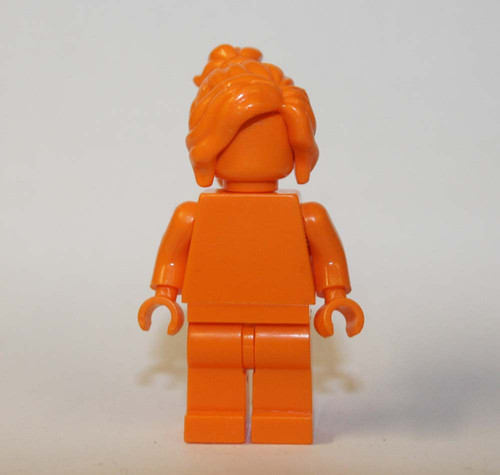 Orange blank plain with hair Minifigure | minifigureoutlet