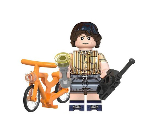 Mike Wheeler Things Season 3 Horror TV Bike Minifigure | minifigureoutlet
