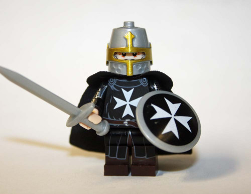 Knight Teutonic Order Black soldier Castle army crusades Minifigure ...