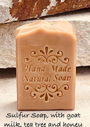 Natural Sulfur Soap with Goat Milk and Tea Tree Oil | Royal Hill Homestead