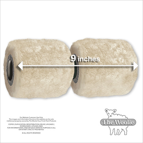 The Woolie Full-Size Natural Sheepskin 2-Color Paint Roller (Single ...