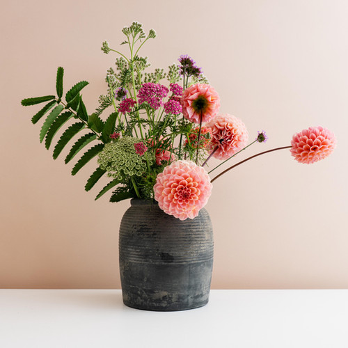 'Julie' Rustic Patinated Plant Pot- For Indoor/ Outdoor Use | shellonearth