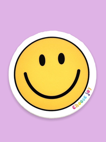 Choose Joy Smiley Face Sticker | Positively Lettering