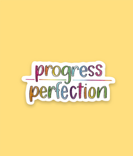 Progress Over Perfection Sticker | Positively Lettering