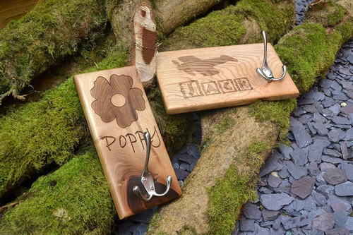Wooden personalised clothes hook | Woodcutter Creations