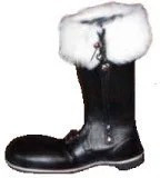 Custom Leather Santa Boots with Fur and Brass Bells | Jolly Walkers Shoes
