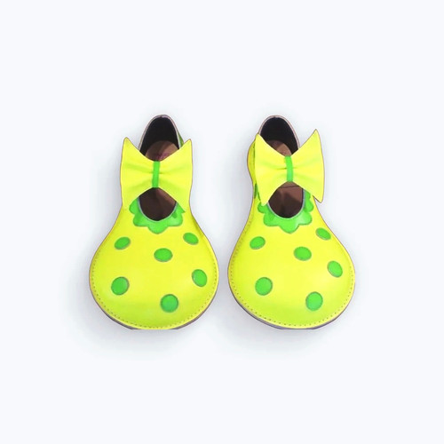 Mary Jane Leather Clown Shoes with Polka Dots, Bows and Scallop | Jolly ...