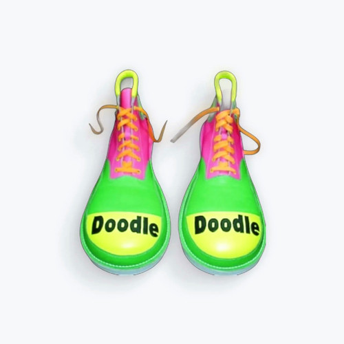 Classic Sneaker With Name Leather Clown Shoes | Jolly Walkers Custom ...