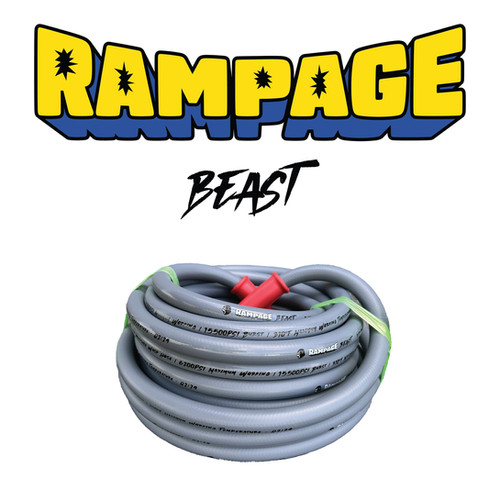 RAMPAGE BEAST 50' Smooth Gray 1/2" Double Wire 6200 PSI High Pressure ...