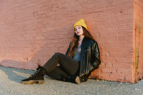 After Hours Logo Vegan Leather Bomber | Troy Dance Factory,