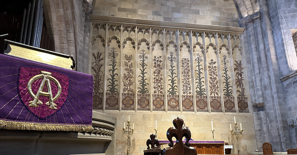 The symbolism behind the stunning mural on Bolton Priory’s East Wall